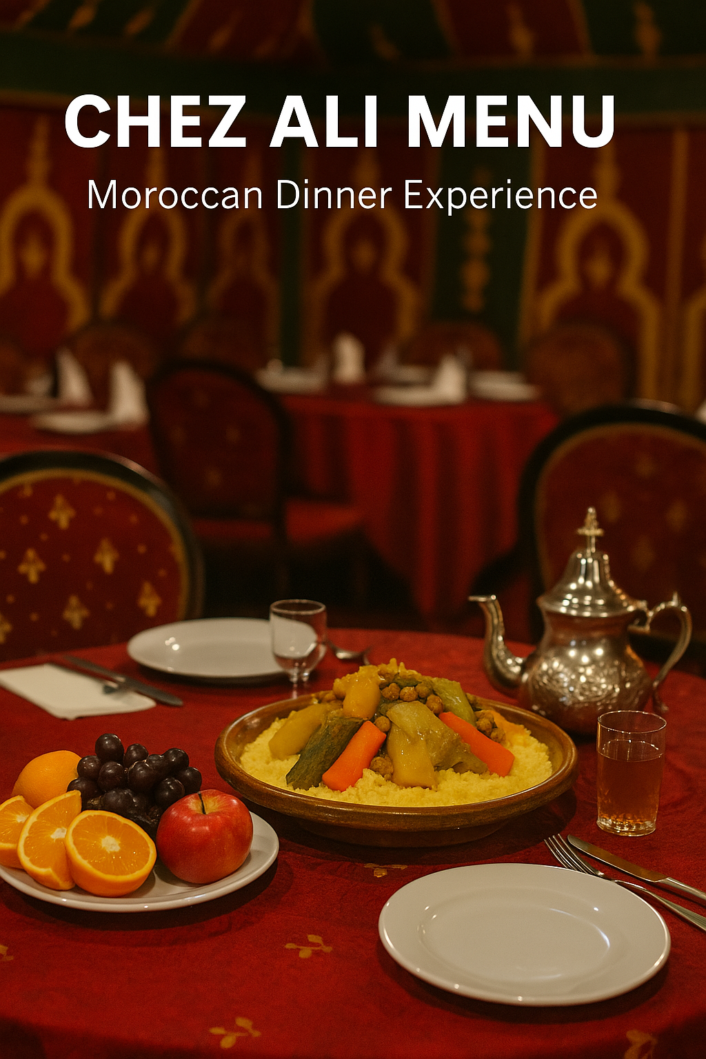 Chez Ali Menu – Moroccan Dinner Experience